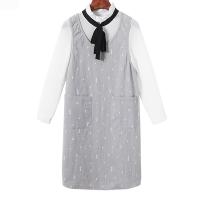 China fashion high collar  chiffon shirt with cotton shoulder-straps for sale