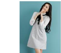China fashion high collar  chiffon shirt with cotton shoulder-straps for sale