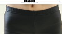 China women's plus velvet warm splicing pu leather pencil pants trousers for lady for sale