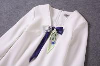 China V neck fashion & elegant long sleeve polyester+spandex ladies dresses for sale