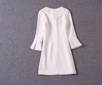China V neck fashion & elegant long sleeve polyester+spandex ladies dresses for sale