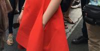 China fashion turn down collar mid-length sleeves ladies dresses red color for sale