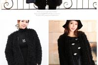 China Round neck zipper design long sleeves ladies fashion & elegant fur coat for sale
