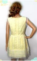China Round neck sleeveless ladies dresses with polyester S M L XL for sale