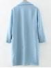 China fashion lapel collar long sleeve cotton+polyester  ladies coat for sale