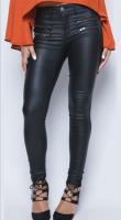 China fashion&casual  high waist pu leather long pencil pant trousers for women for sale