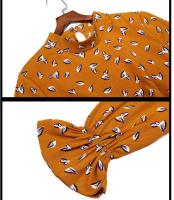 China fashion polyester print layered skirt fringed dress medium style for sale