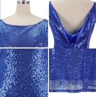 China hot sale polyester short sleeve long women Bodycon evening beaded dress with gold sequin in red blue purple gray beige for sale
