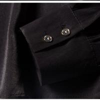 China Round collar and long sleeves chiffon shirt for women clothing for sale