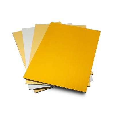 China 14 Inch Mirror Aluminum Composite Panel Nano PVDF Coated Film Laminated 15 Year Warranty for sale