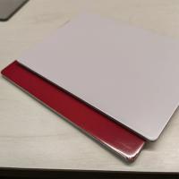 China ALUDONG ALD-T835 Brushed Silver Aluminum Composite Panel 3mm Thickness 1220x2440mm PVDF Coating for sale