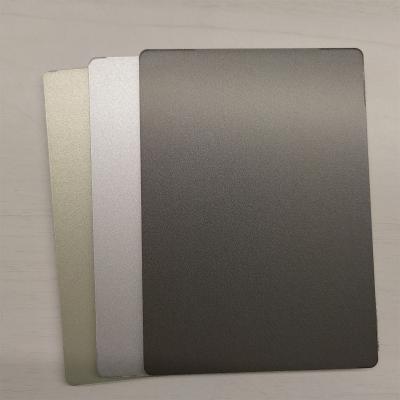 China ALUDONG ALD-T835 Brushed Silver Aluminum Composite Panel 3mm Thickness 1220x2440mm PVDF Coating for sale