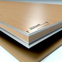 China Wooden Aluminum Composite Panel 1220mm Width PVDF Coating for sale