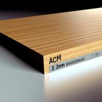 China 3mm Wooden Aluminum Composite Panel 1220x2440mm for Indoor Outdoor Use for sale