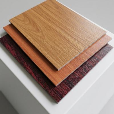 China 3mm Anti-Scratch Wood Grain Aluminum Composite Panel PE Coating for Wall Cladding for sale