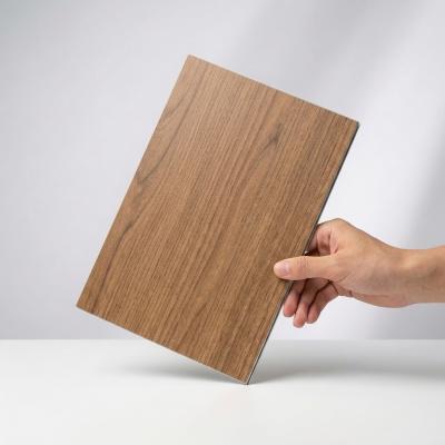China 1220x2440mm Anti-Scratch Wood Grain Aluminum Composite Panel PE PVDF Coating for Restaurant Kitchen for sale