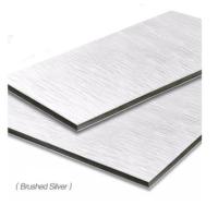 China PE Core 5005 Brushed Aluminum Composite Panel 2000mm Width 0.05-0.50mm Aluminum Thickness for External Wall Decoration for sale