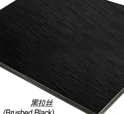 China 5mm Black Mirror Aluminum Composite Panel - 1000-6000mm Length, PE/PVDF Coating with 10-15 Year Warranty for sale