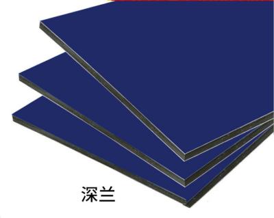China 1220×2440mm Deep Blue Aluminum Composite Panel with 5-15 Year Warranty for Outdoor Decoration for sale