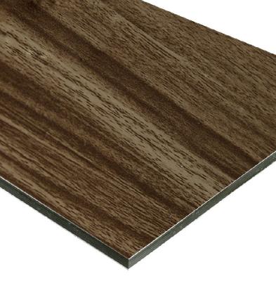 China Black Walnut Aluminum Composite Panel 1.5-8mm Thickness for Indoor Decoration - Fireproof PE/PVDF Coating for sale