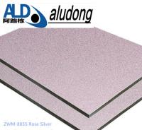 China Rose Silver Aluminum Composite Panel 1220x2440mm with 1.5-8mm Thickness for External Wall Decoration for sale