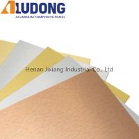 China ALUDONG ALD-T835 3mm Brushed Silver Aluminum Composite Panel with PVDF Coating for Building Facades for sale