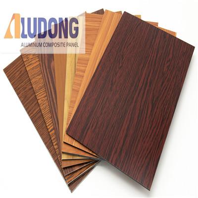 China OEM Custom 1220x2440mm Aluminum Composite Panel PE PVDF Coating Wood Grain for Interior Decor for sale