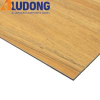 China Wood Color Unbreakable ACM Aluminum Composite Panel 4mm 1220x2440mm for Exterior Decoration for sale