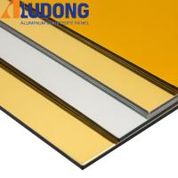 China 3mm Gold Silver Mirror Aluminum Composite Panel PE Coating - 1220×2440mm & 1250×2440mm Sizes for sale