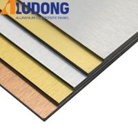 China 3mm Gold Silver Brushed ACM Aluminum Composite Panel with Fireproof Core - 1220×2440mm Standard Size for sale