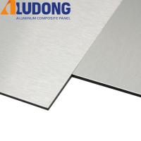 China 3mm Gold Silver Brushed ACM Aluminum Composite Panel with Fireproof Core - 1220×2440mm Standard Size for sale