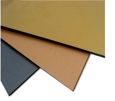 China Smooth Mirror Aluminum Composite Panel With Wear Resistant Steel for sale