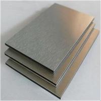 China ACP Gold Silver Brushed Aluminum Composite Panel 2-6mm Thickness Fireproof PE Coating for Building Cladding for sale