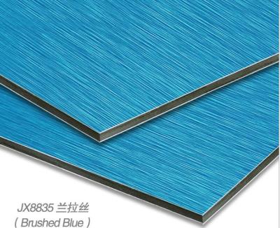 China Brushed ACM Aluminum Composite Panel 1250mm x 3050mm Fireproof Building Material with 2-5mm Thickness Options for sale