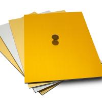 China Gold Mirror 3mm Aluminum Panel For Advertising Board Printing for sale