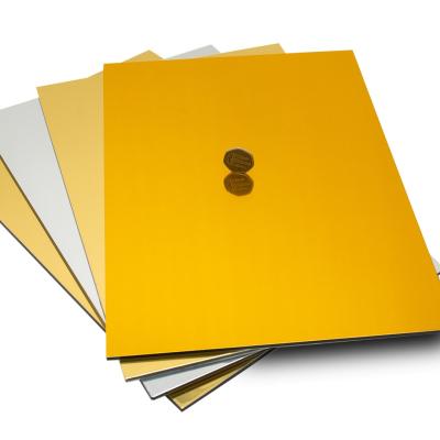 China Gold Mirror 3mm Aluminum Panel For Advertising Board Printing for sale