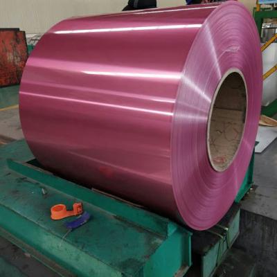 China 0.5mm Weather Resistant PVDF Color Coated Aluminum Coil 25 Micron Coating for Facade for sale
