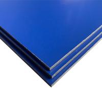 China Fireproof 3mm ACM Panel Glossy Blue for Interior Decoration 1220x2440mm for sale