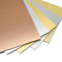 China Silver Gold Brushed Aluminum Composite Panel 3mm-8mm Thickness with UV Resistance for Building Facades for sale