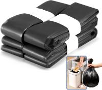 China Self Seal Trash Can Bags Biodegradable Black Polythene Refill 6m Length for Automatic Dustbin for sale
