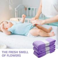 China 7 Layer EVOH Nappy Bin Refill Cassettes 6m Custom Length Diaper Pail Refill Bags Purple Lavender for sale