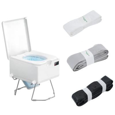 China Disposable Portable Toilet Waste Bags 5-Layer Biodegradable PE Film Roll for Camping - Custom Sizes Available for sale