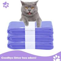 China Heavy Duty Cat Litter Box Liners Drawstring Odor Control Bags 6m Length Customizable for sale