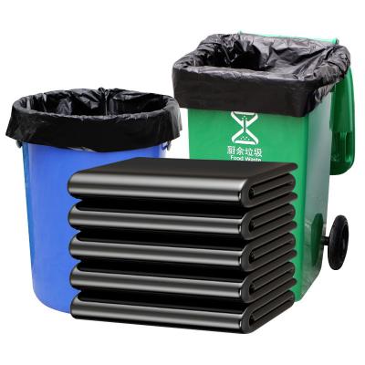 China Eco-Friendly Heavy-Duty Garbage Bags 30-55 Gallon Recycled Plastic Refuse Bags for Household & Commercial Use for sale