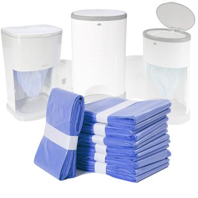 China Plus Size Adult Diaper Pail Refill Bags - 8 Pack with 7-Foot Odor-Blocking Continuous Liners for sale