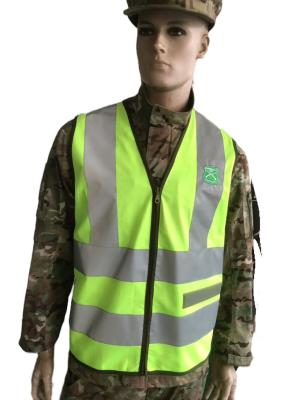 China Men Polyester Yellow Reflective Tactical  Vest For Chile Construction Warning for sale