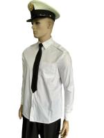 China Long Sleeve Security Uniform Professional White Shirt And Black Trousers Security Uniform With Tie For  School Students for sale