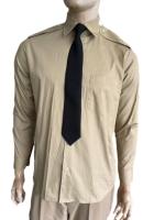China Long Sleeve Security Uniform Professional White Shirt And Black Trousers Security Uniform With Tie For  School Students for sale