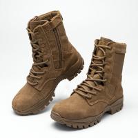 China Full Grain Leather Brown Combat tactical Boots Winter Mountaineering Boots Abrasion Resistant Puncture Proof for sale