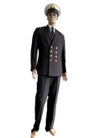 China Classic Black Ceremonial Uniform 40 Polyester 60 Cotton Material For Formal Events for sale
